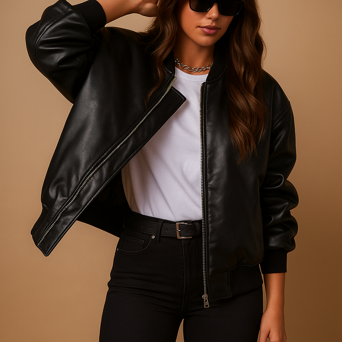 Long varsity-style jacket for women | Tessa